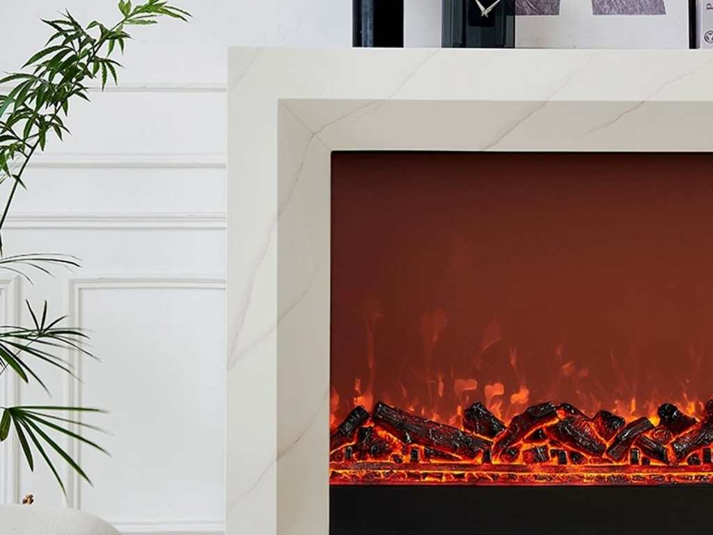 Leffe Decorative/Electric Heater Fireplace with LED Optical Artificial ...