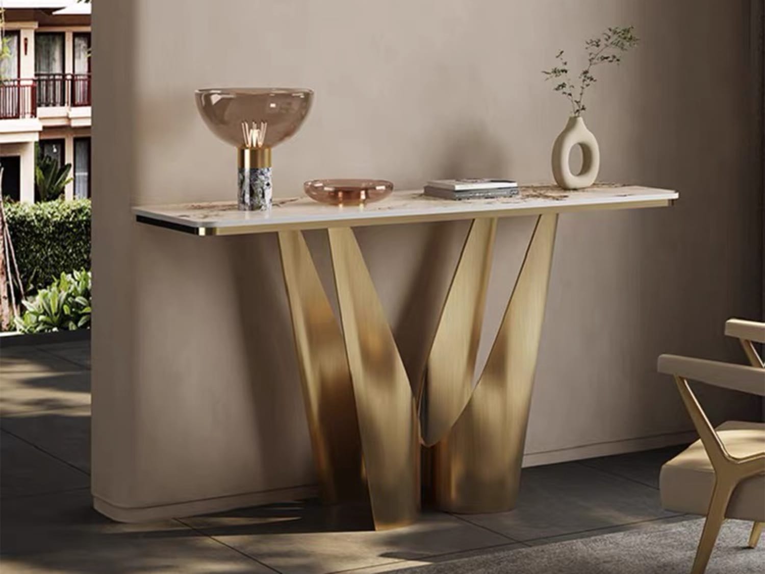 Flinton Sintered Stone Top Console Table-100CM/120CM/150CM | Agape ...