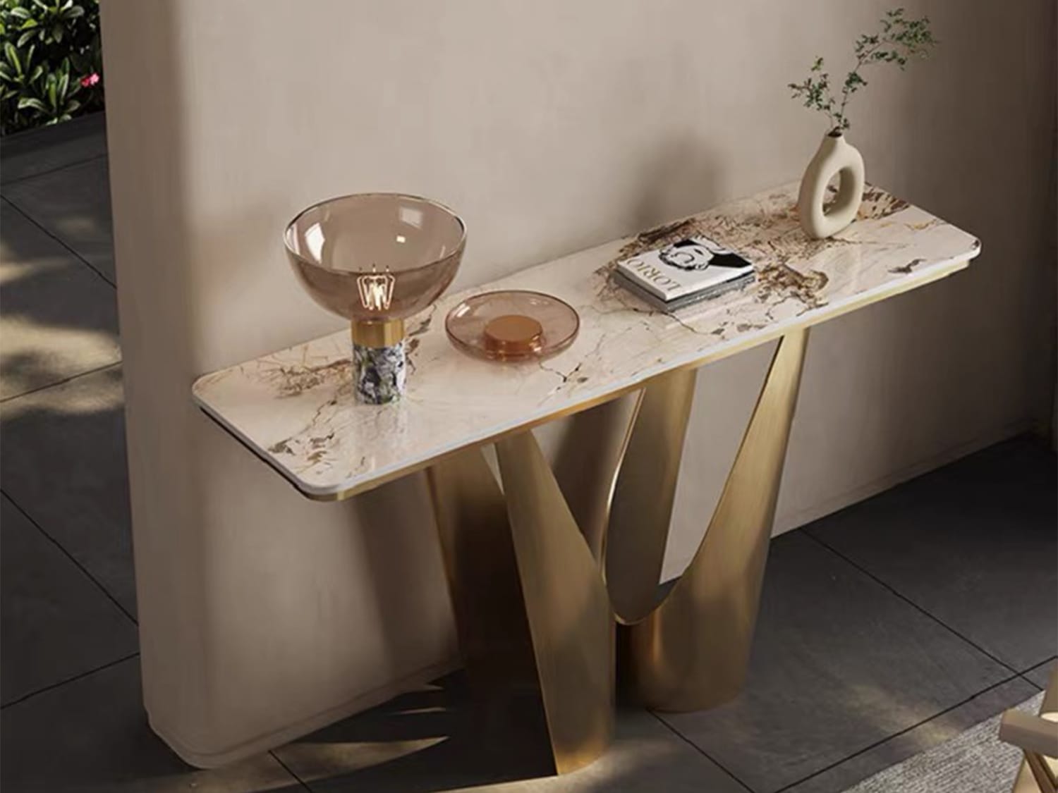 Flinton Sintered Stone Top Console Table-100CM/120CM/150CM | Agape ...