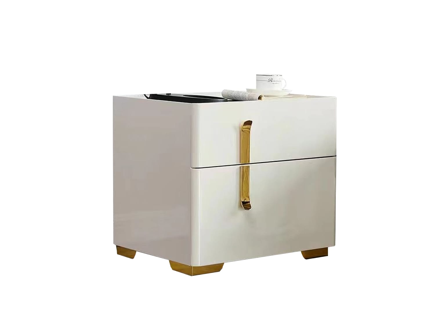 Mostar Modern Sintered Stone Bedside Table | Agape Furniture