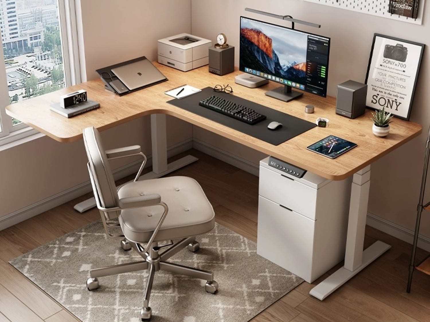 Triana Electric adjustable With Lift-Top Office Table-140CM/160CM/180CM ...