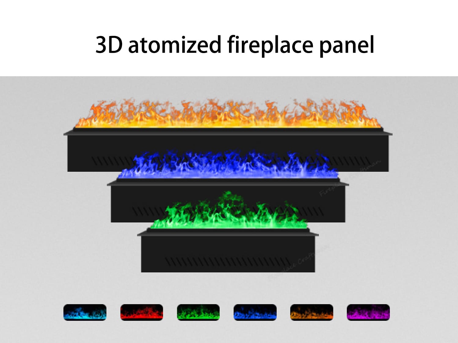 Bells Atomizing fireplace 3D simulation color-changing flame humidifier embedded panel | Agape ...
