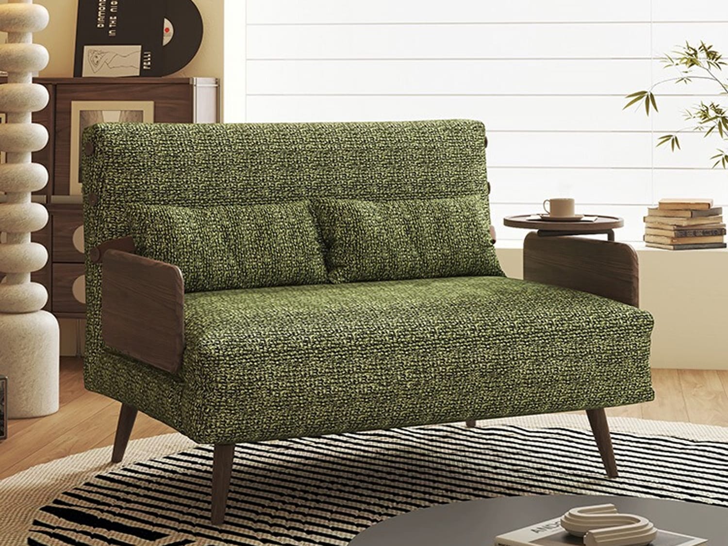 Sumner Folding Design Extension Sofa Bed Adjustable Back Cushion With ...