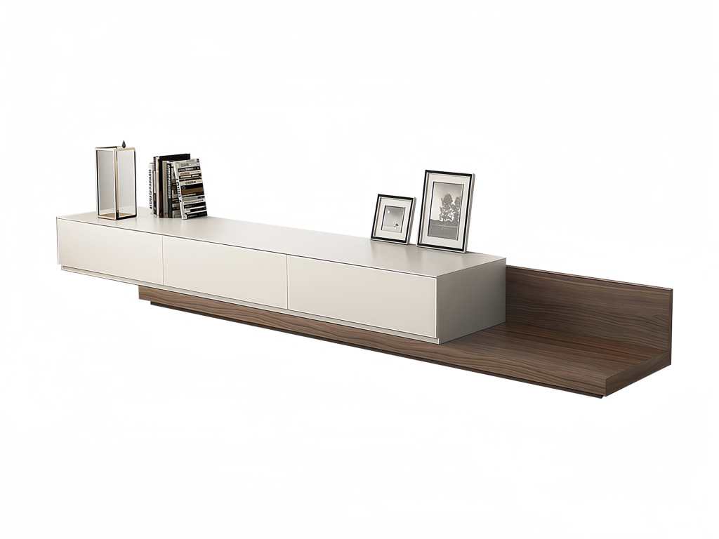 Ootha Minimalist Extendable TV Unit- Black & Walnut/Black/White ...