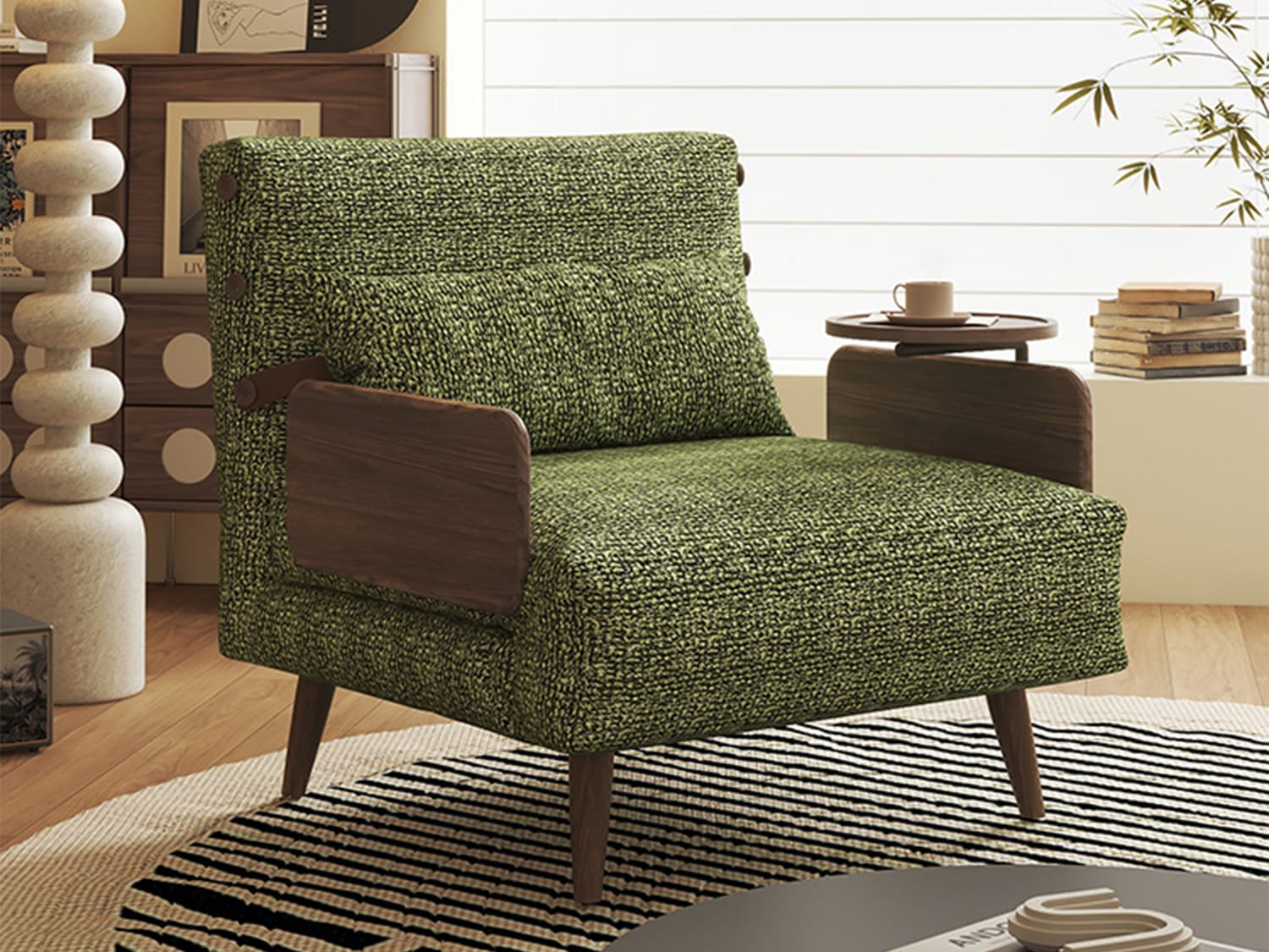 Sumner Folding Design Extension Single Sofa Bed Adjustable Back Cushion ...