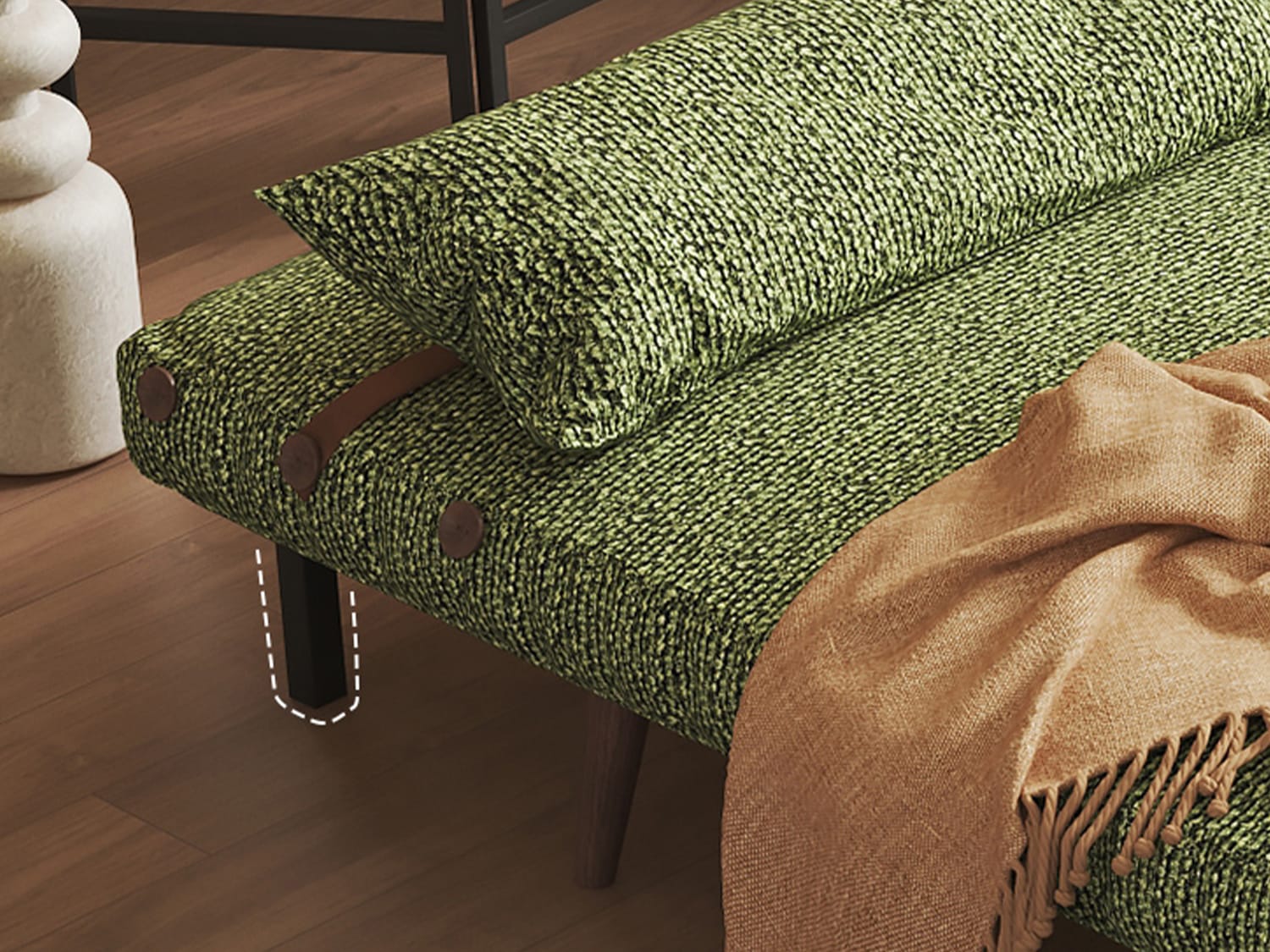 Sumner Folding Design Extension Single Sofa Bed Adjustable Back Cushion ...