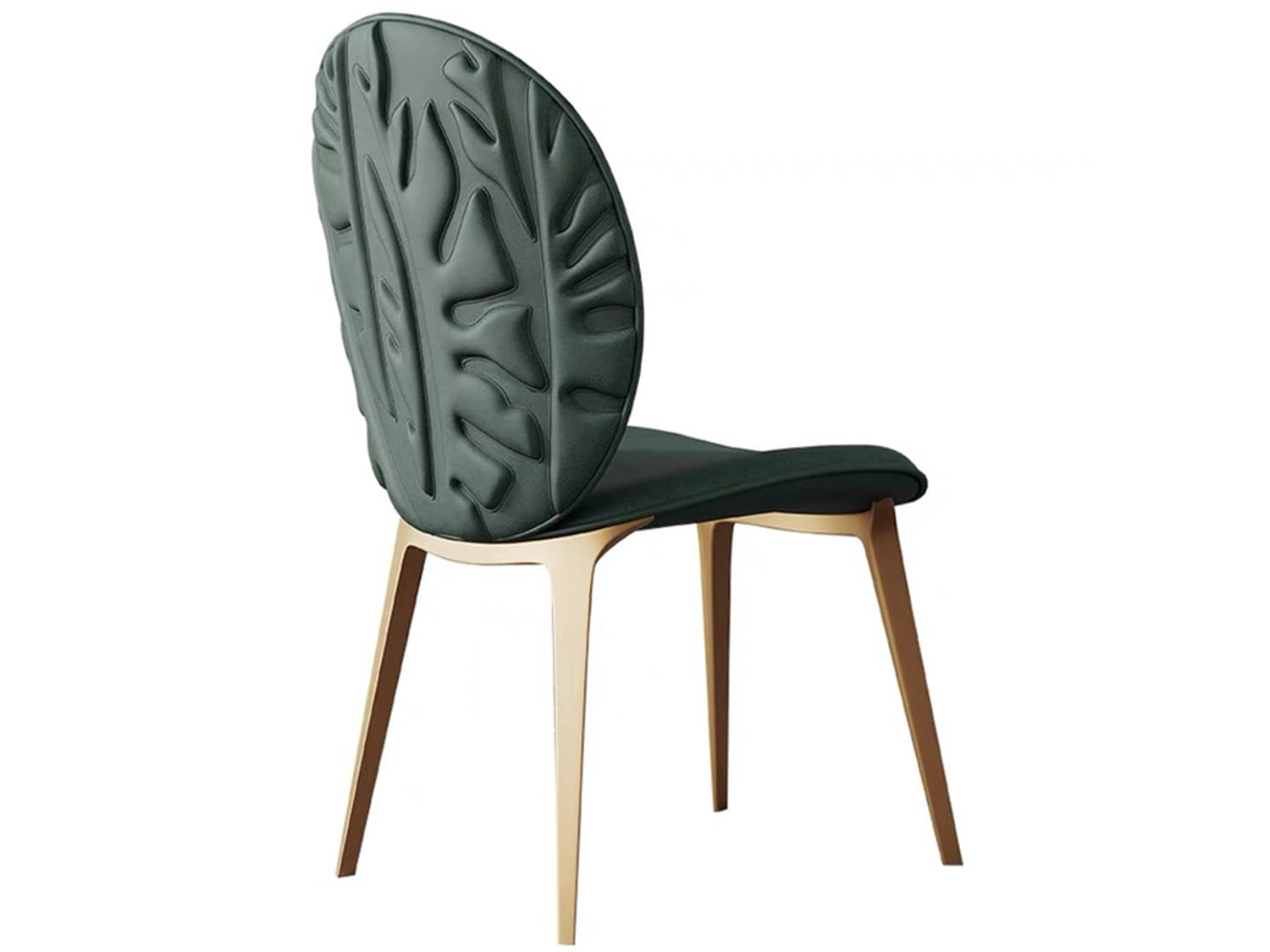 Kalgoorlie Modern Dining Chair-White/Green | Agape Furniture