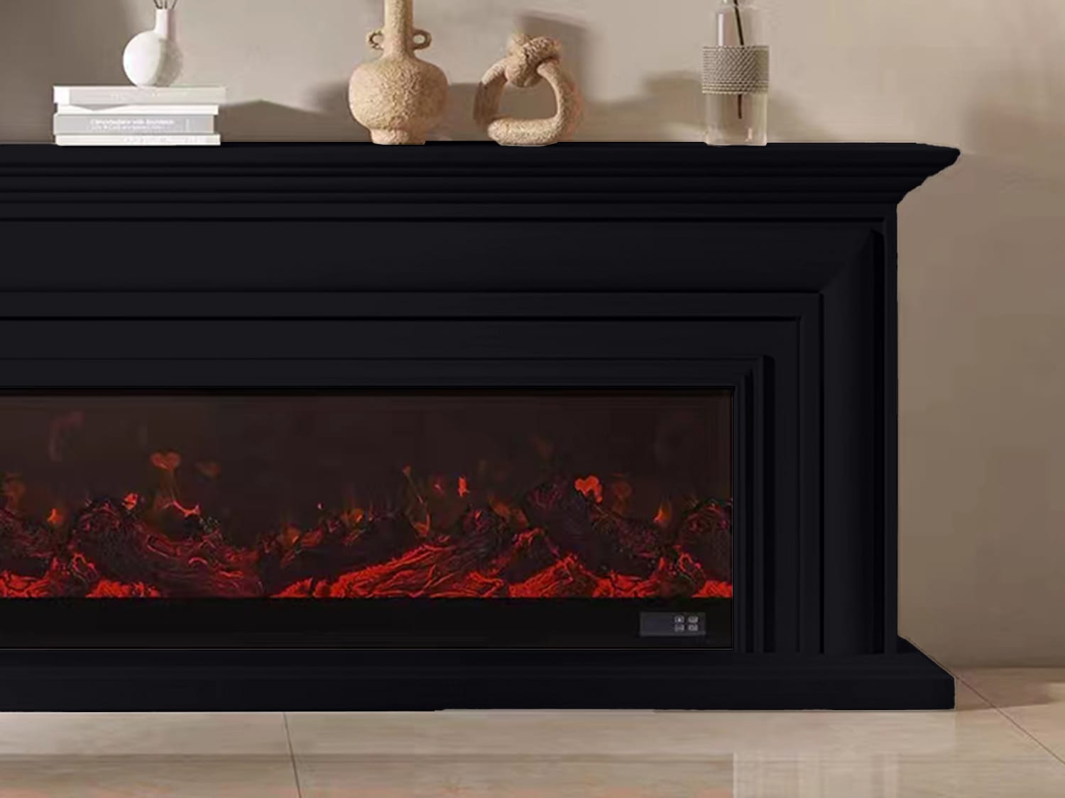 Saturnia Decorative/Electric Heater Fireplace with LED Optical ...