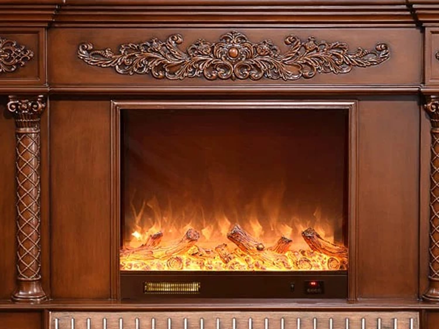 Luray Decorative/Electric Heater Fireplace with LED Optical Artificial ...