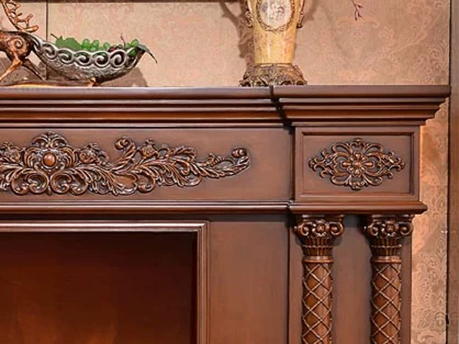 Luray Decorative/Electric Heater Fireplace with LED Optical Artificial ...