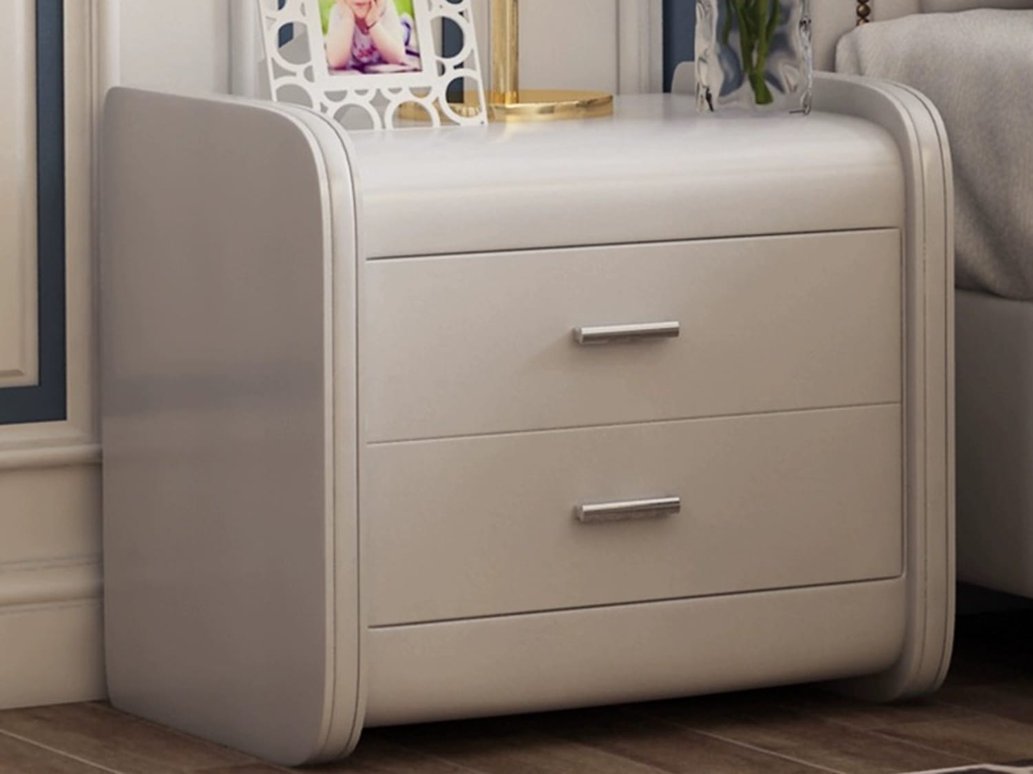 Winton Modern Bedside Table-Pink/Pearl white/Dark blue/Sky Blue | Agape ...