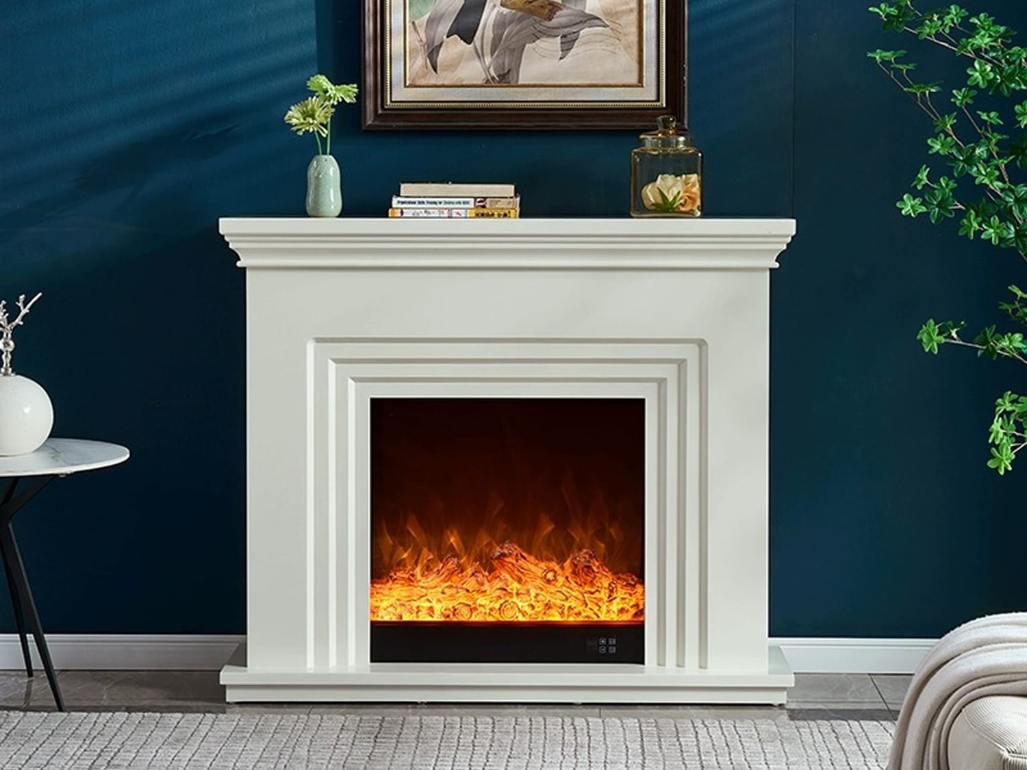 Dixon Decorative/Electric Heater Fireplace with LED Optical Artificial ...