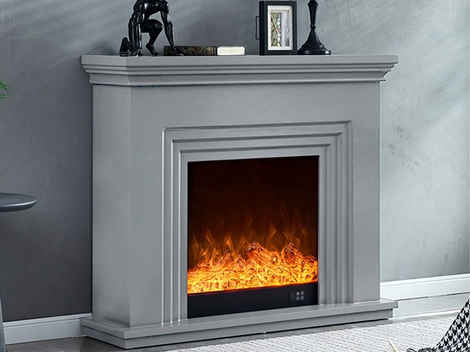 Dixon Decorative/Electric Heater Fireplace with LED Optical Artificial ...