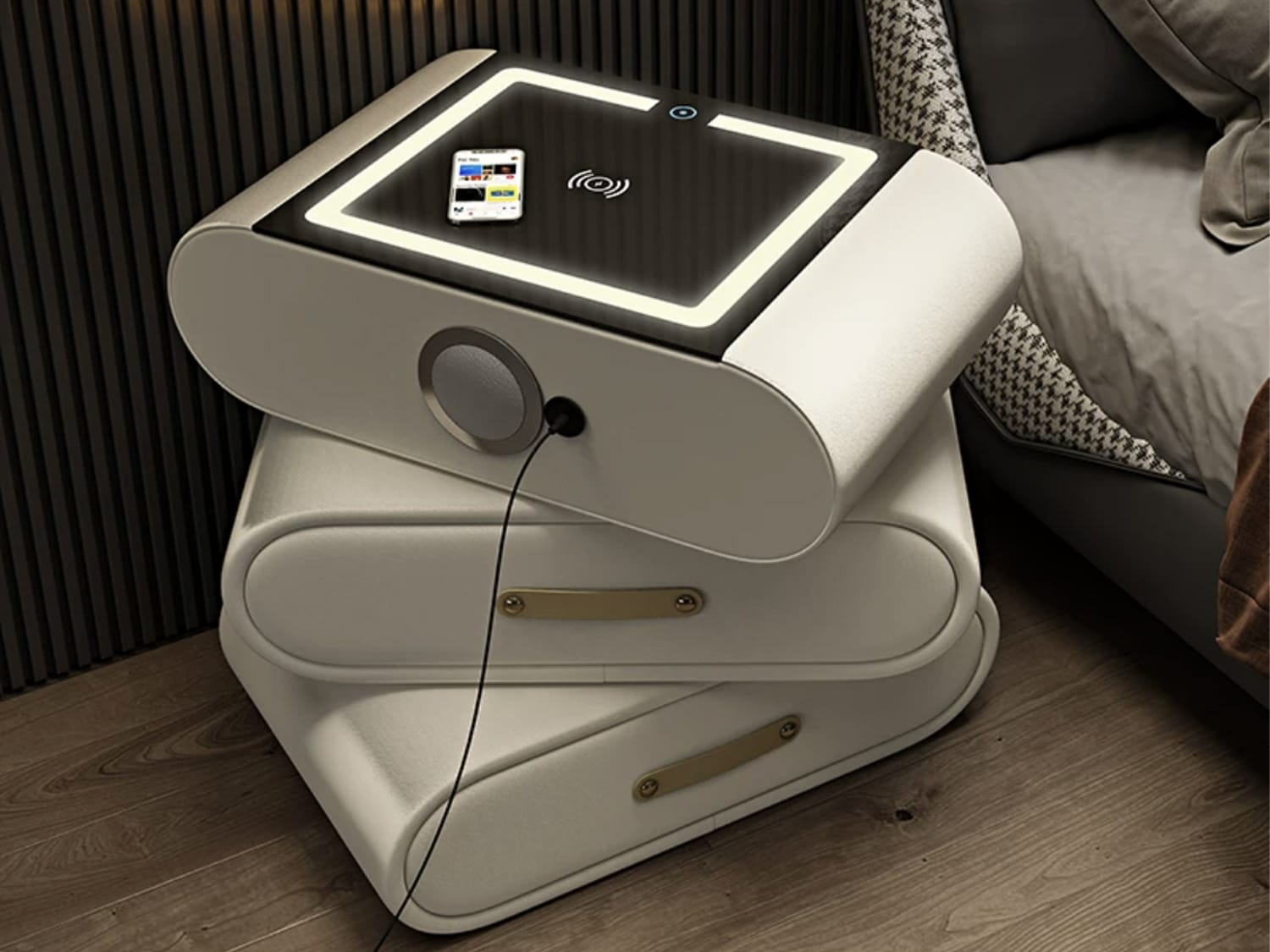 Juno Intelligent Design Rotatable With Bluetooth speaker Bedside Table ...