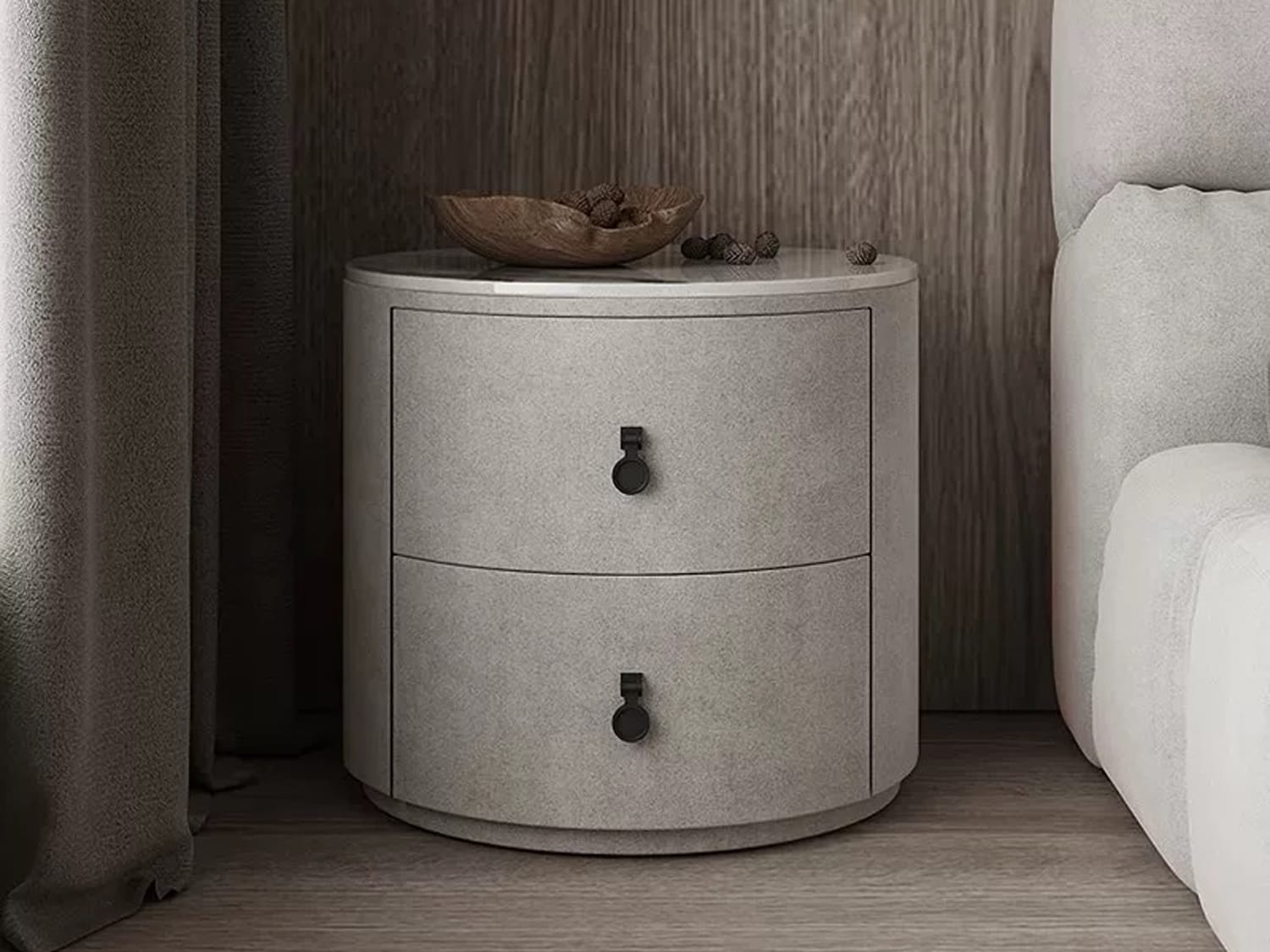Tilpa Sintered Stone Top Bedside Table | Agape Furniture