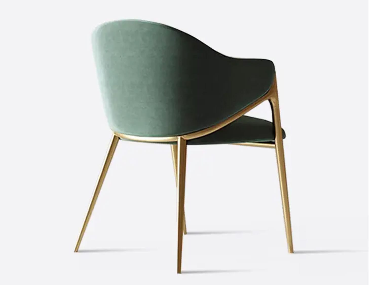 Karratha Velvet Dining Chair with stainless frame-Gold/Black | Agape ...