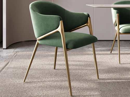 Karratha Velvet Dining Chair with stainless frame-Gold/Black | Agape ...