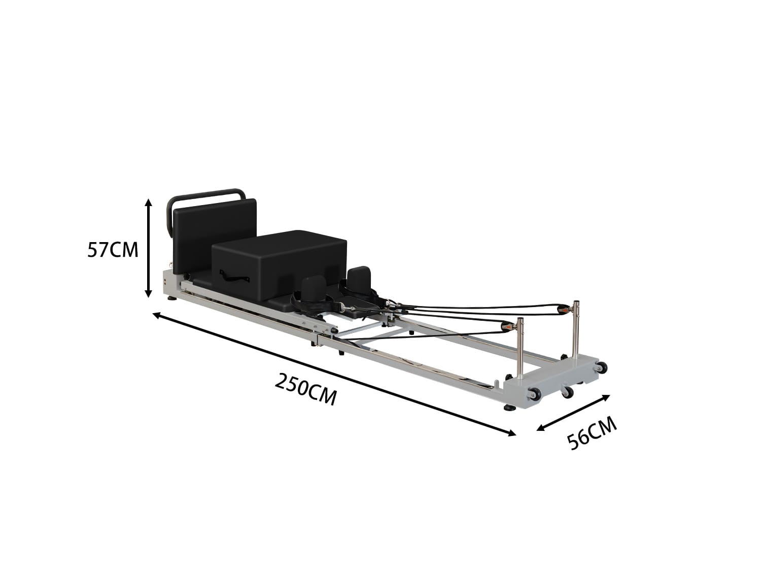 Aledo Iron Frame Foldable Pilates Reformer Home Gym Train Equipment ...