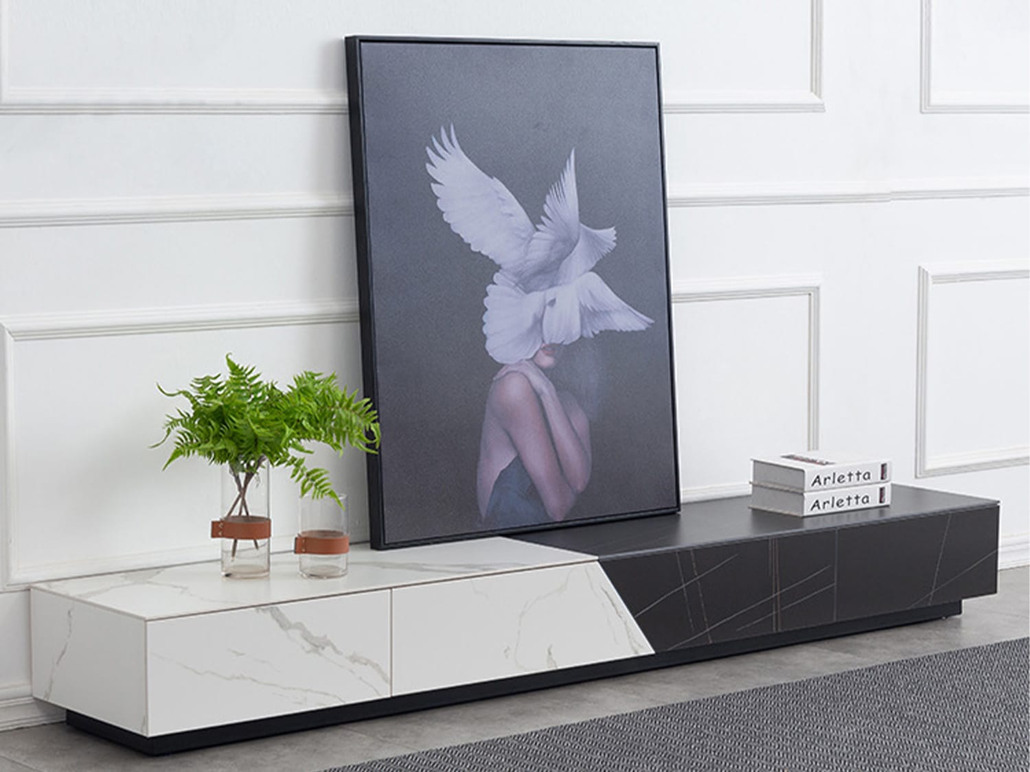 Perth Sintered Stone Modern Design TV Unit | Agape Furniture