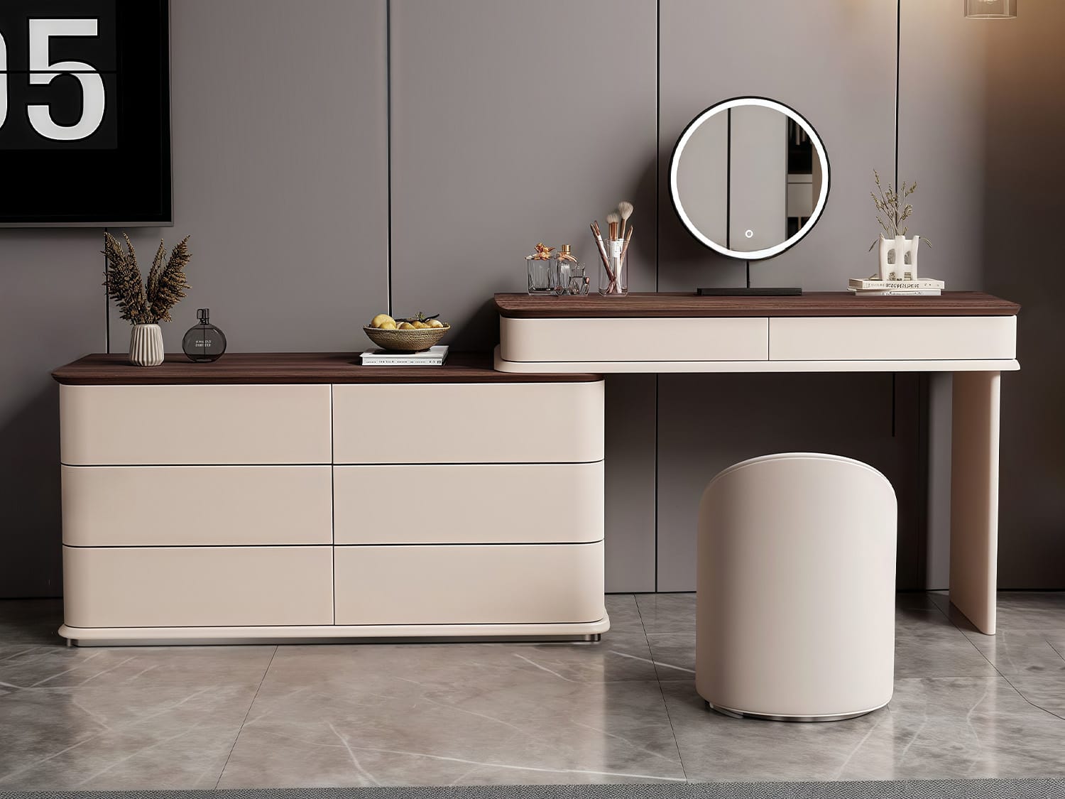 Parkwood Modern Leather Dressing Chair | Agape Furniture