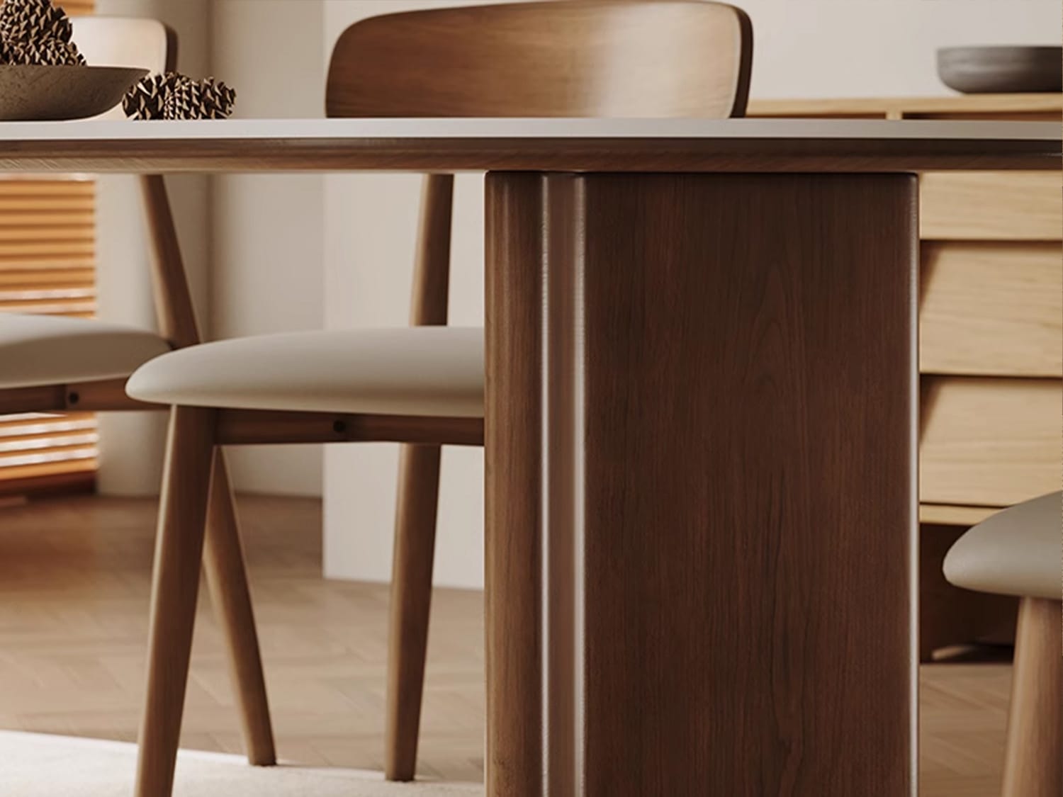 Hawker Travertine Sintered Stone Dining Table-140/160/180/200/220CM ...