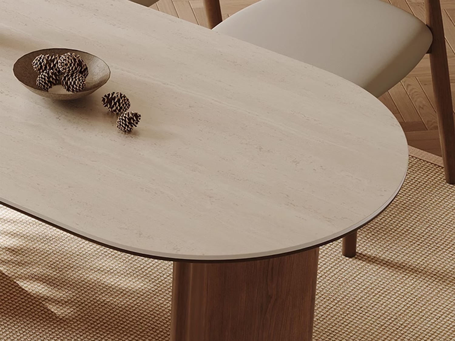 Hawker Travertine Sintered Stone Dining Table-140/160/180/200/220CM ...