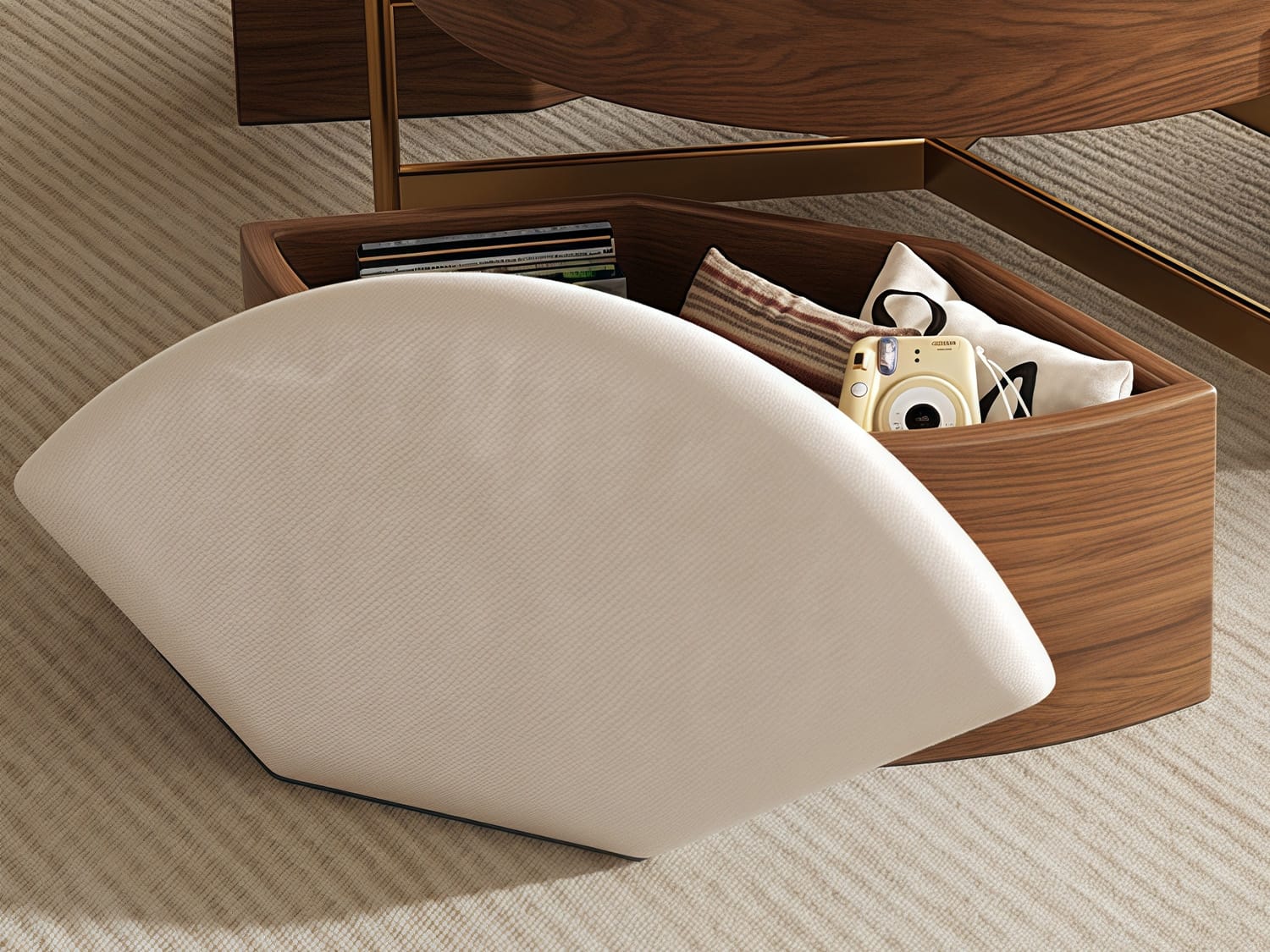 Watkins Wooden Storage Stool | Agape Furniture