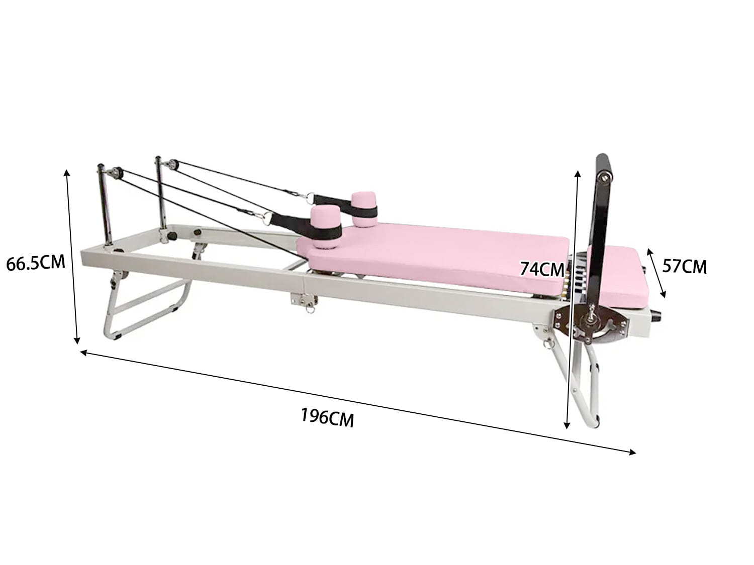 Casey Fitness Multi-purpose foldable Steel Frame Pilates Reformer ...