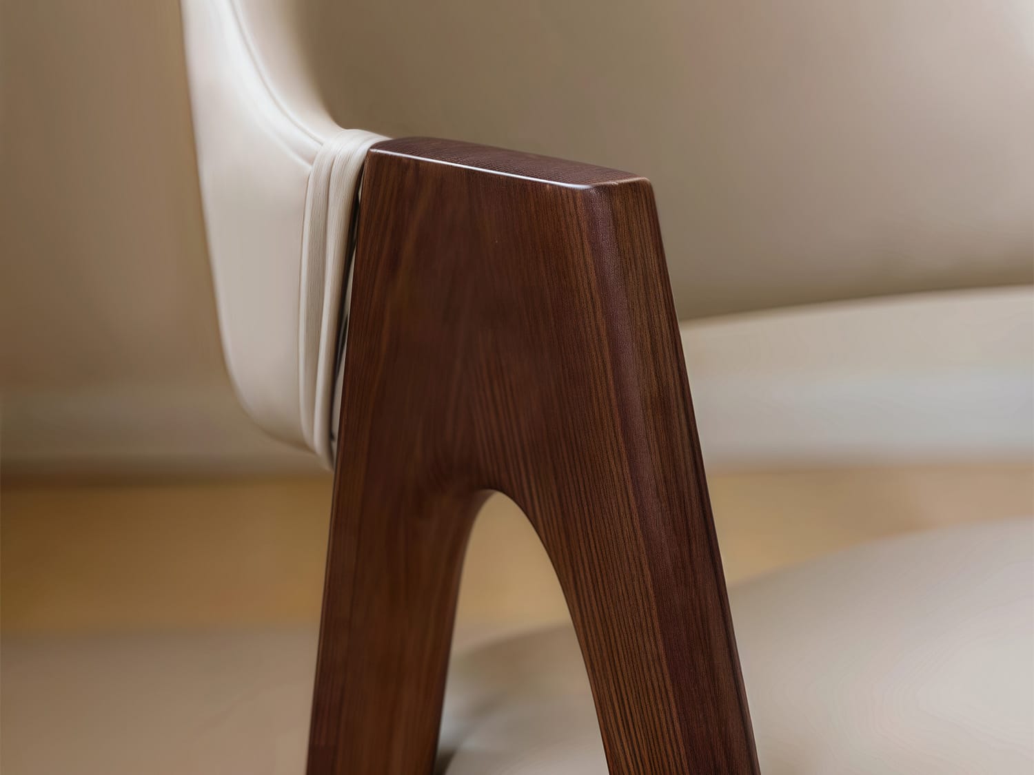 Melba Modern Leather Dining Chair-Beige/Grey/Brown | Agape Furniture