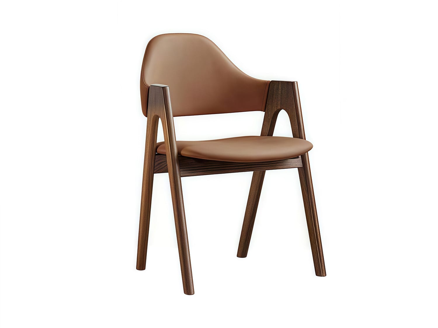 Melba Modern Leather Dining Chair-Beige/Grey/Brown | Agape Furniture
