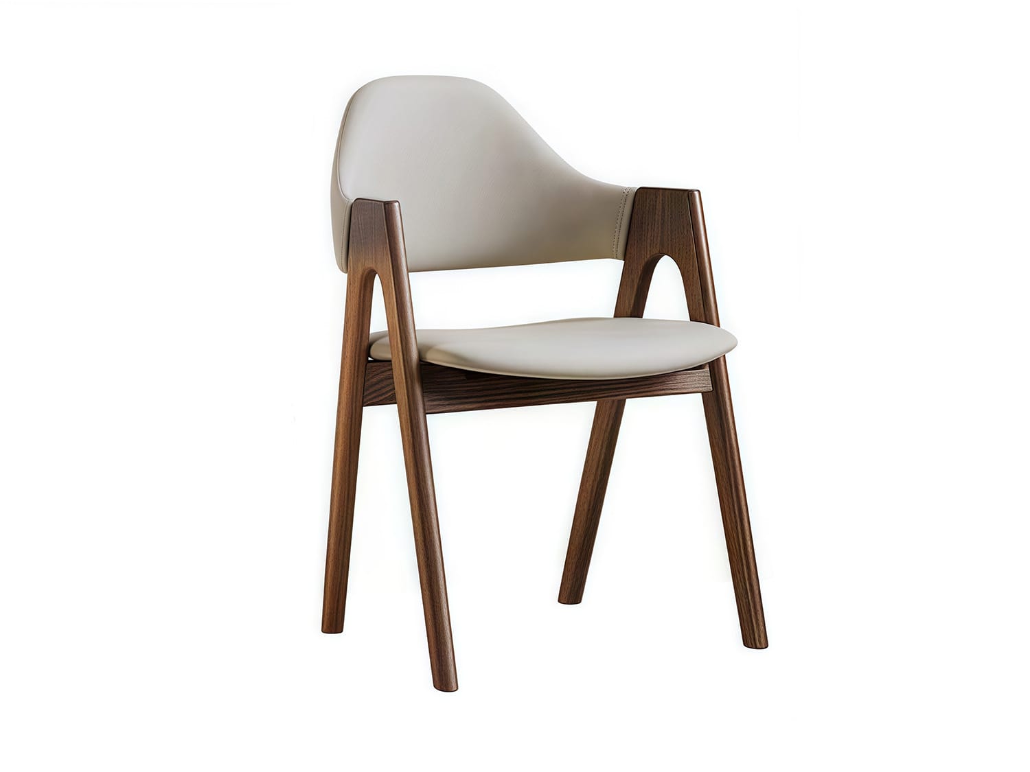 Melba Modern Leather Dining Chair-Beige/Grey/Brown | Agape Furniture