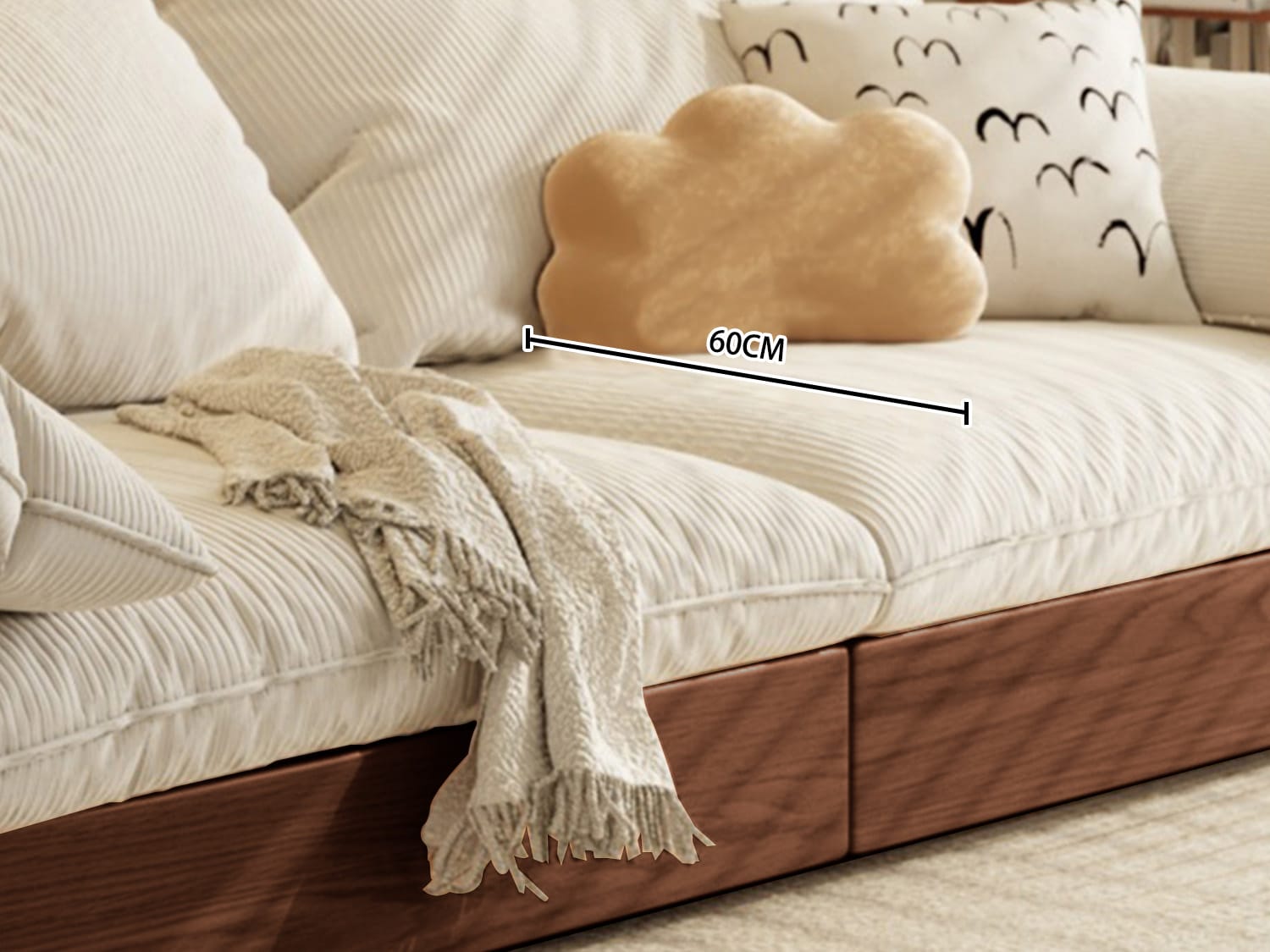 Halsey Modern Design Extension Sofa Bed-Off-White/Blackish Green-210CM/250CM | Agape Furniture