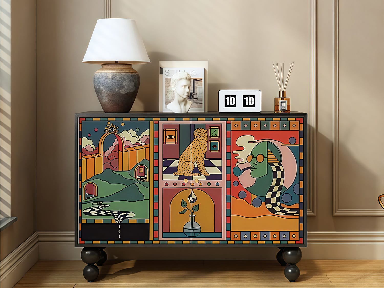 Smyrna Retro Storage Cabinet | Agape Furniture