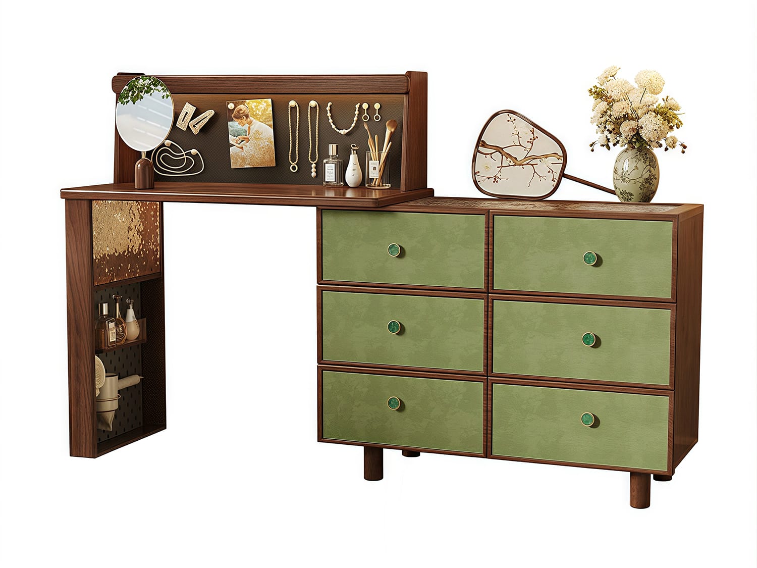 Prosser Wooden Extendable Dressing Table-With Cabinet/Without Cabinet ...