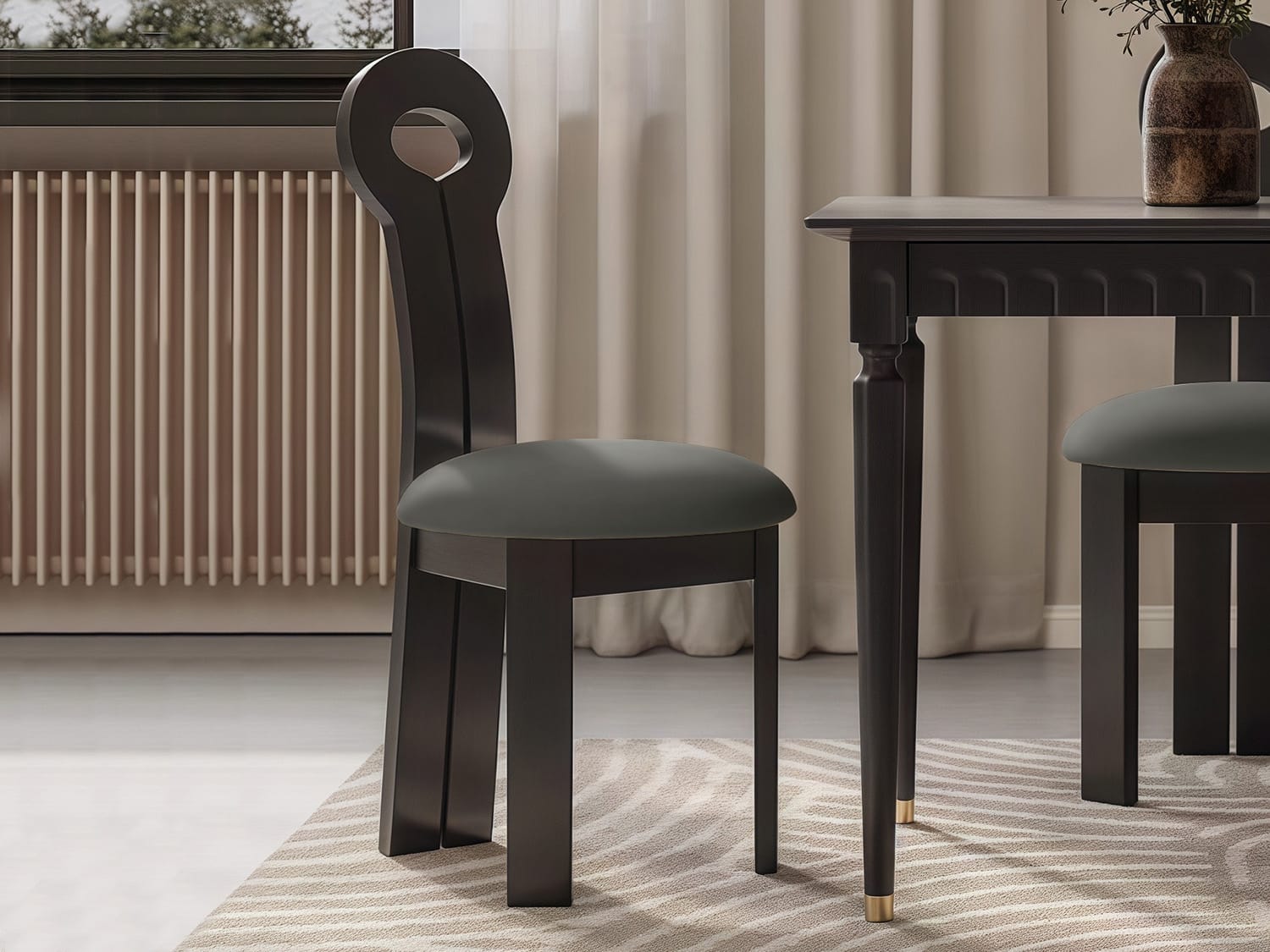 Bencubbin Modern Leather Dining Chair | Agape Furniture
