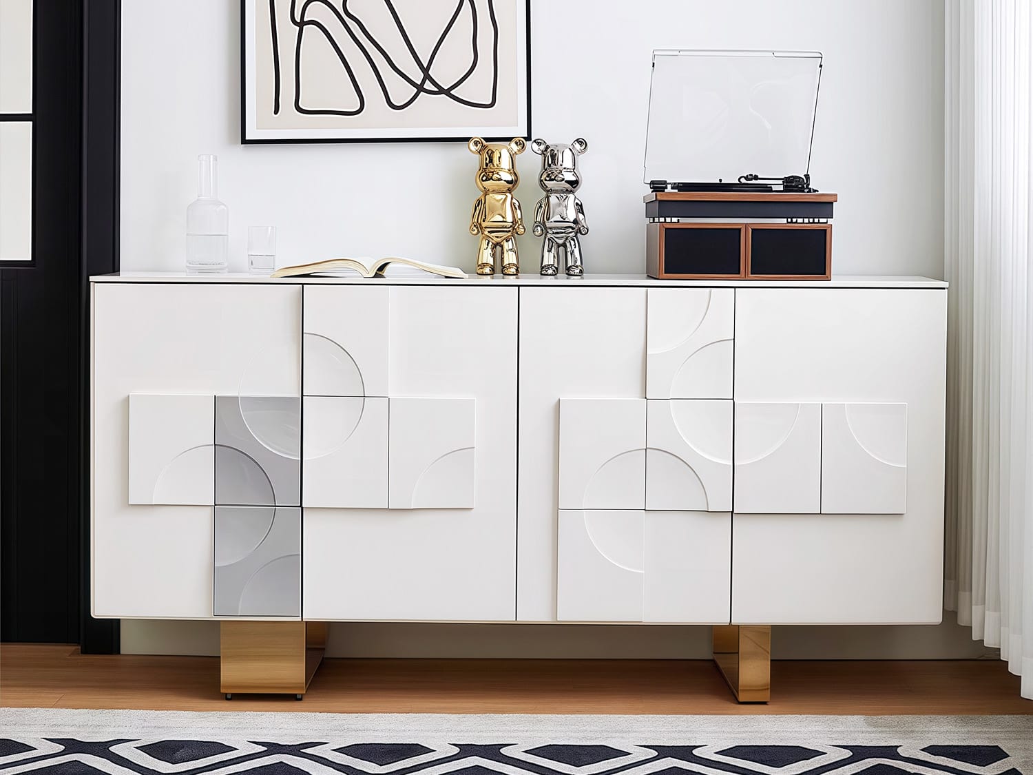 Richmond Modern Sintered Stone Storage Cabinet/Buffet-160CM | Agape ...