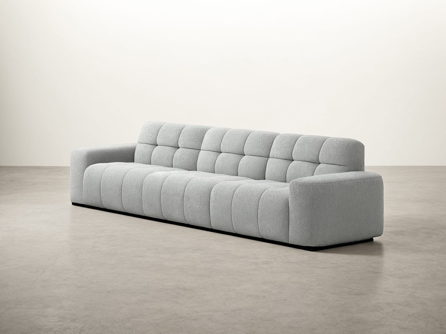 Paranas Modern Bouclé 3 pieces Modular Sofa-Pearl Grey/Beige | Agape ...