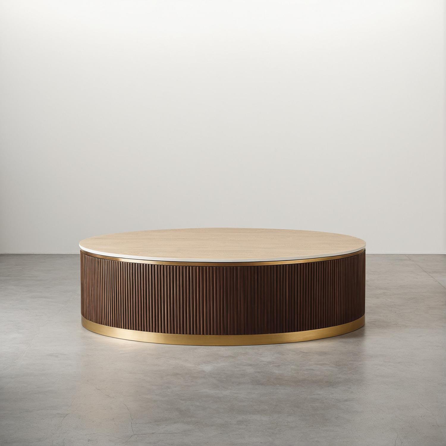 Nebo Travertine Sintered Stone Coffee Table-With/Without Side Table ...