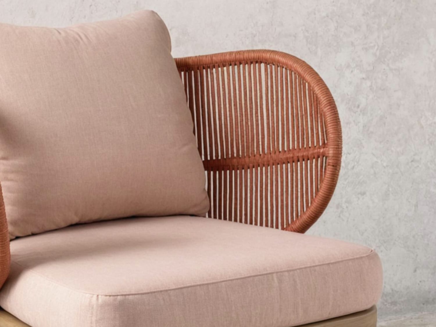 Cosala Outdoor Dining Chair/Ottoman/Side Table-Pink/Oatmeal | Agape ...