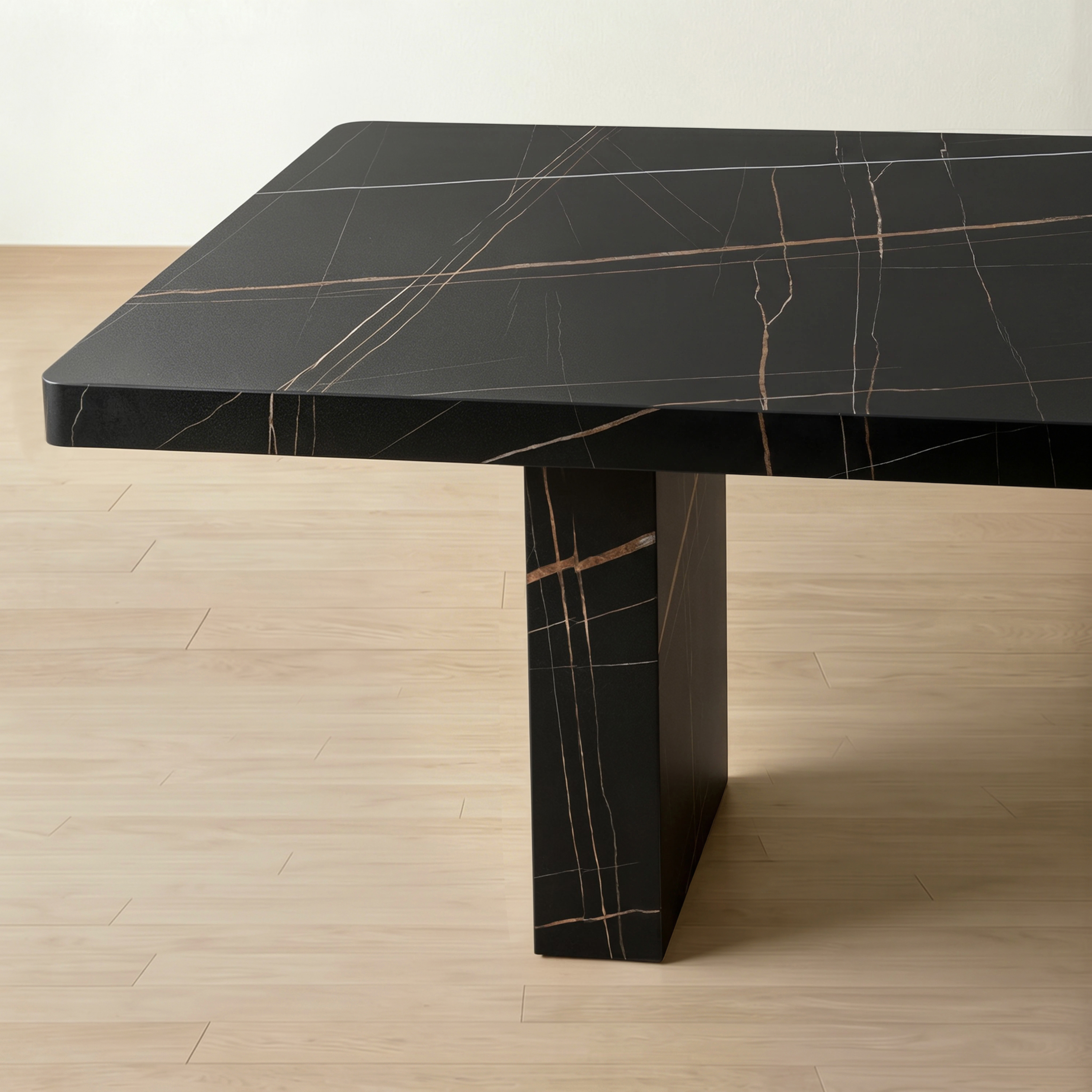 Bowen Black Gold Sintered Stone Dining Table-180/200/220CM | Agape ...